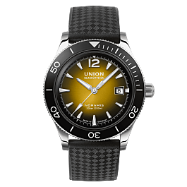 Noramis Date Sport yellow w. rubber strap | Union Glashütte Noramis Date Sport yellow w. rubber strap | Union Glashütte